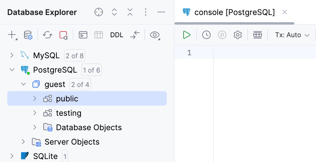 Schemas | DataGrip Documentation