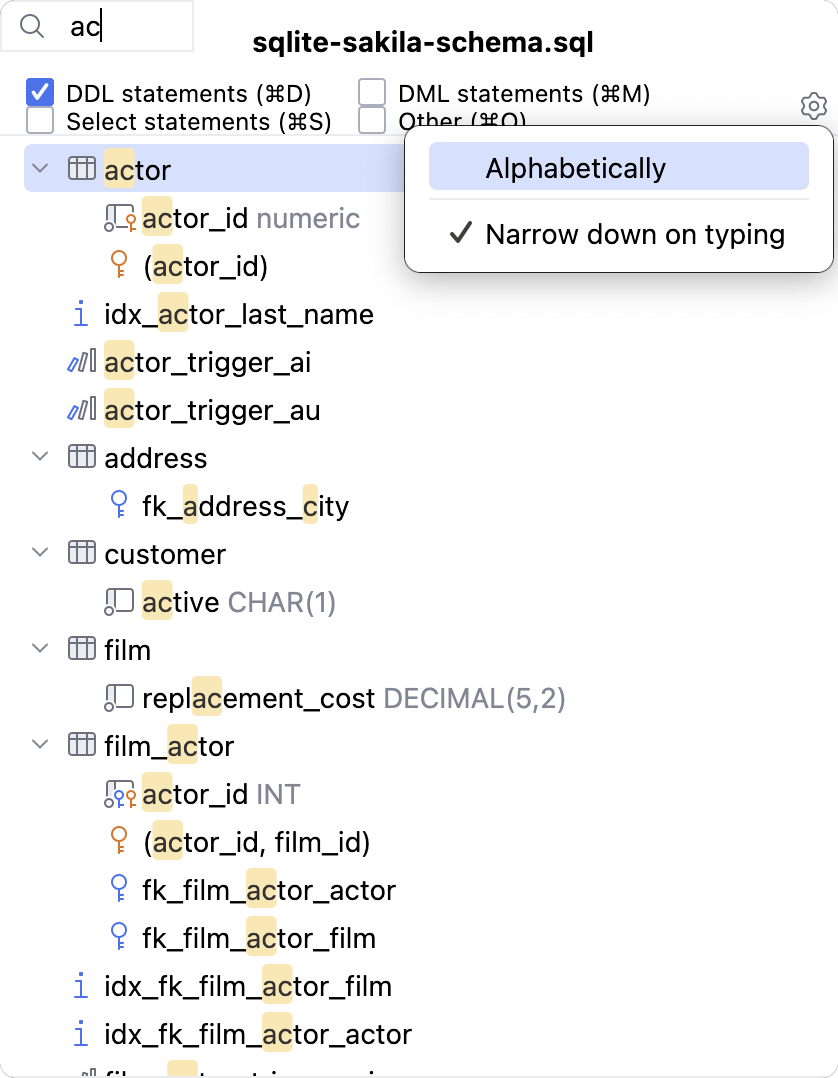 File structure | DataGrip Documentation