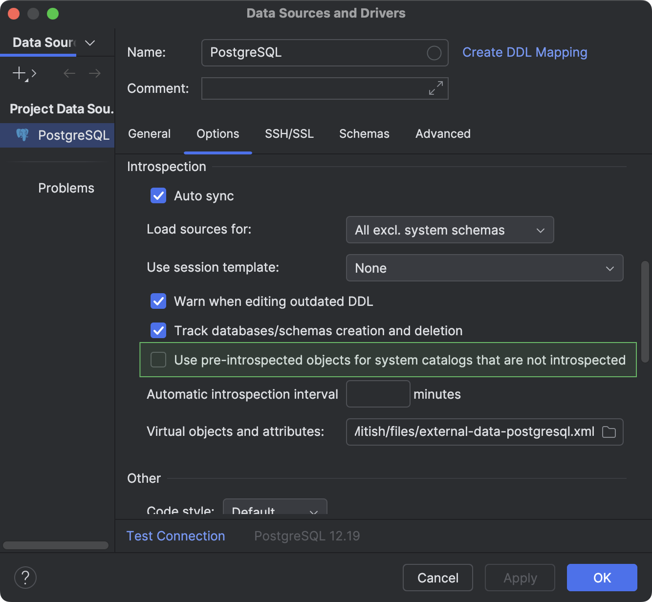 Pre-introspected objects from system catalogs | RustRover Documentation