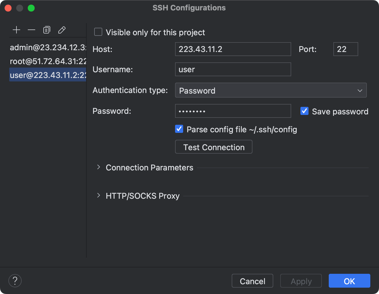 Configure SSH and SSL | PyCharm Documentation