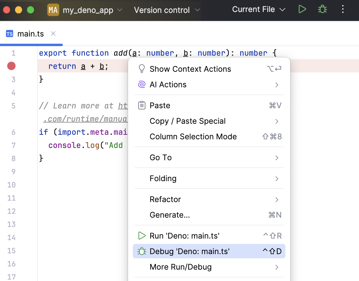 Deno | WebStorm 文档