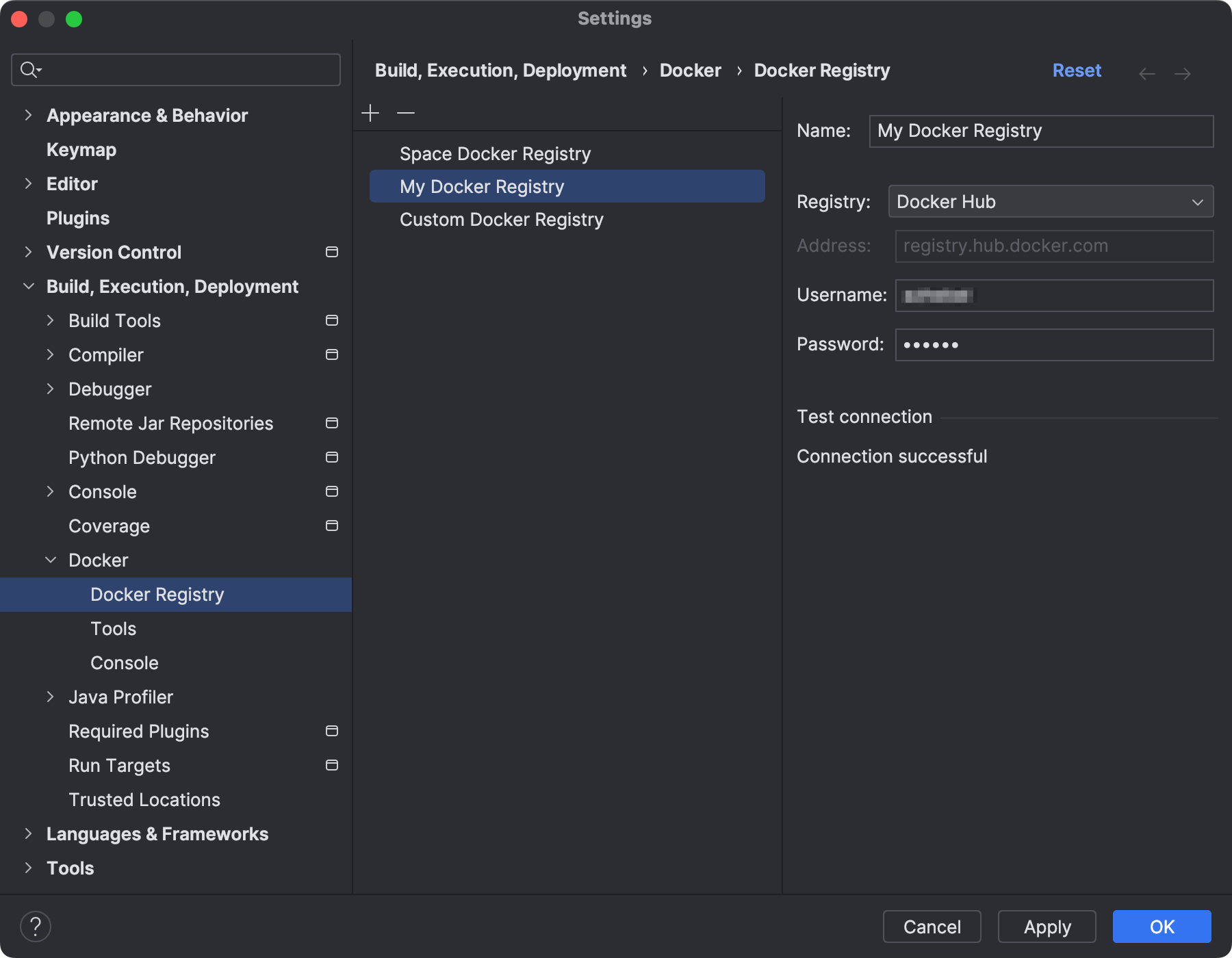 Docker Registry 设置 | WebStorm 文档