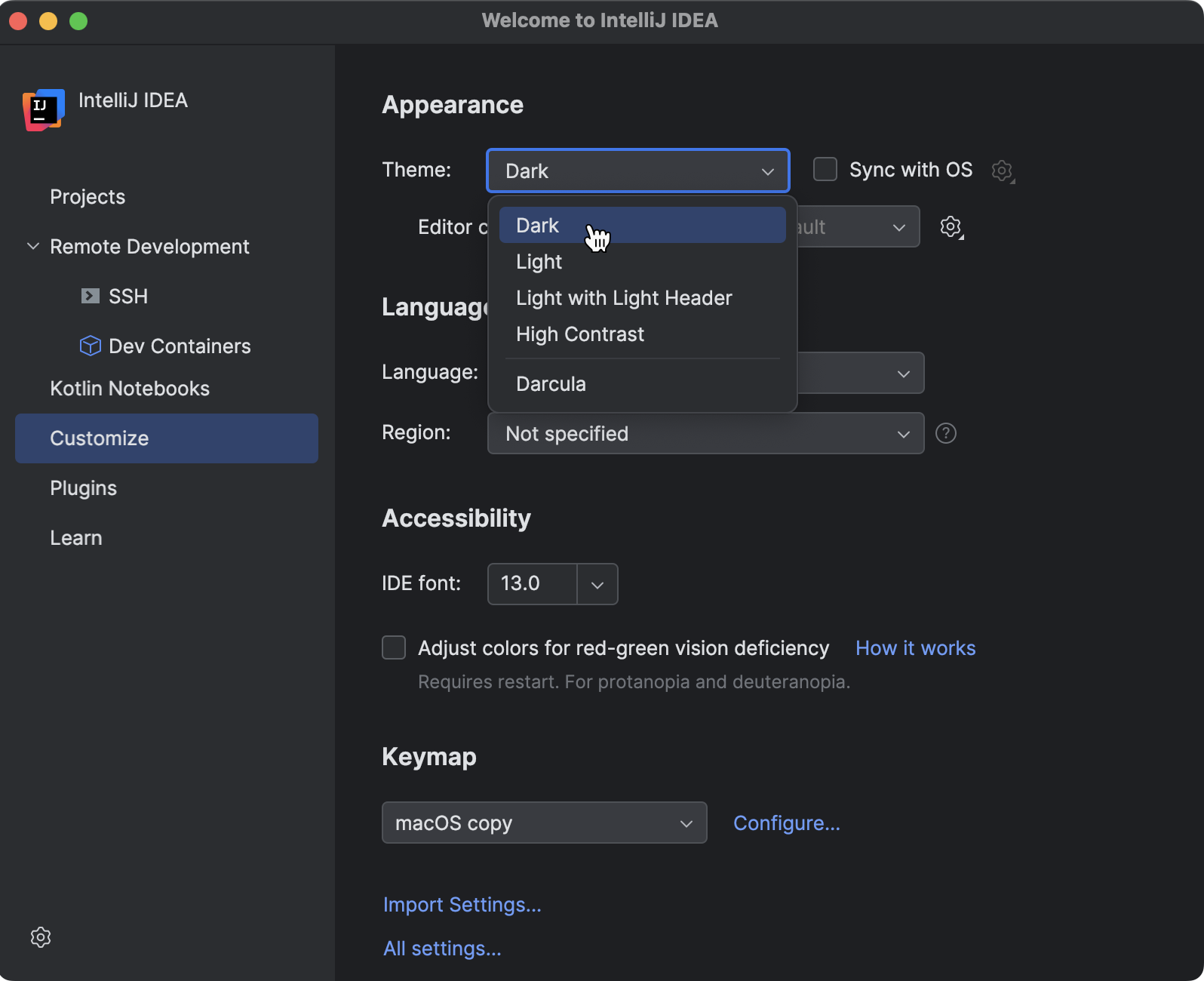 Run IntelliJ IDEA for the first time | IntelliJ IDEA Documentation