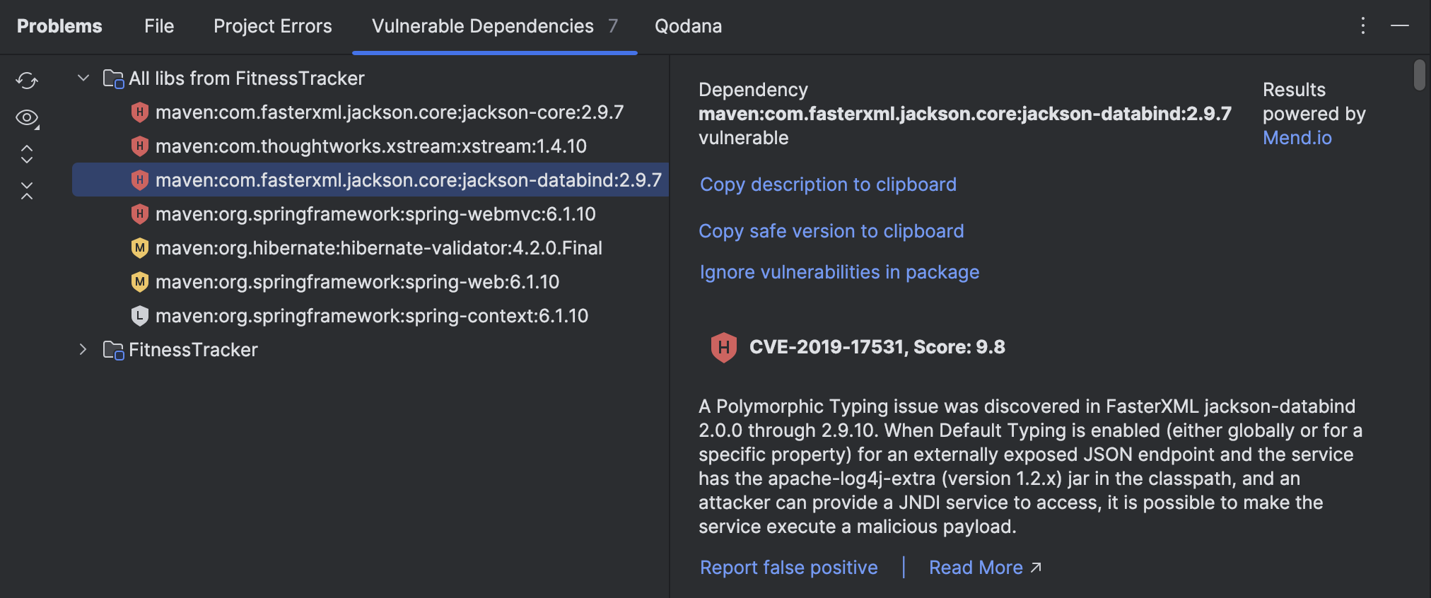 Find vulnerable and malicious dependencies | IntelliJ IDEA Documentation