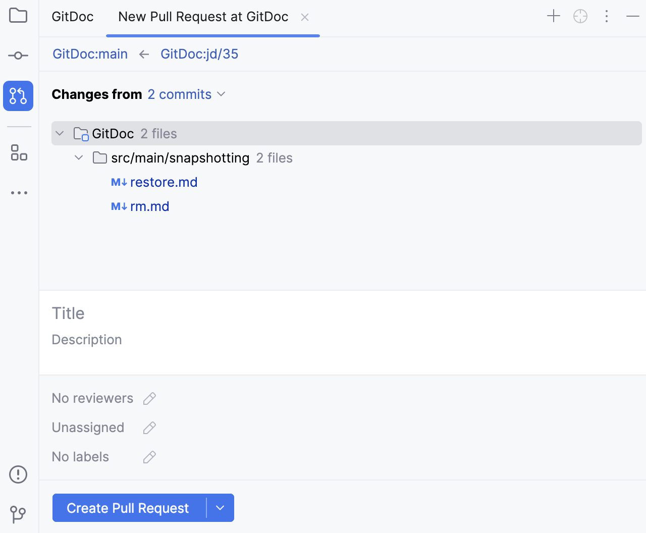 Work with GitHub pull requests | GoLand Documentation