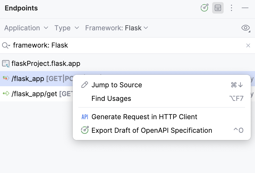 管理端点 | PyCharm 文档