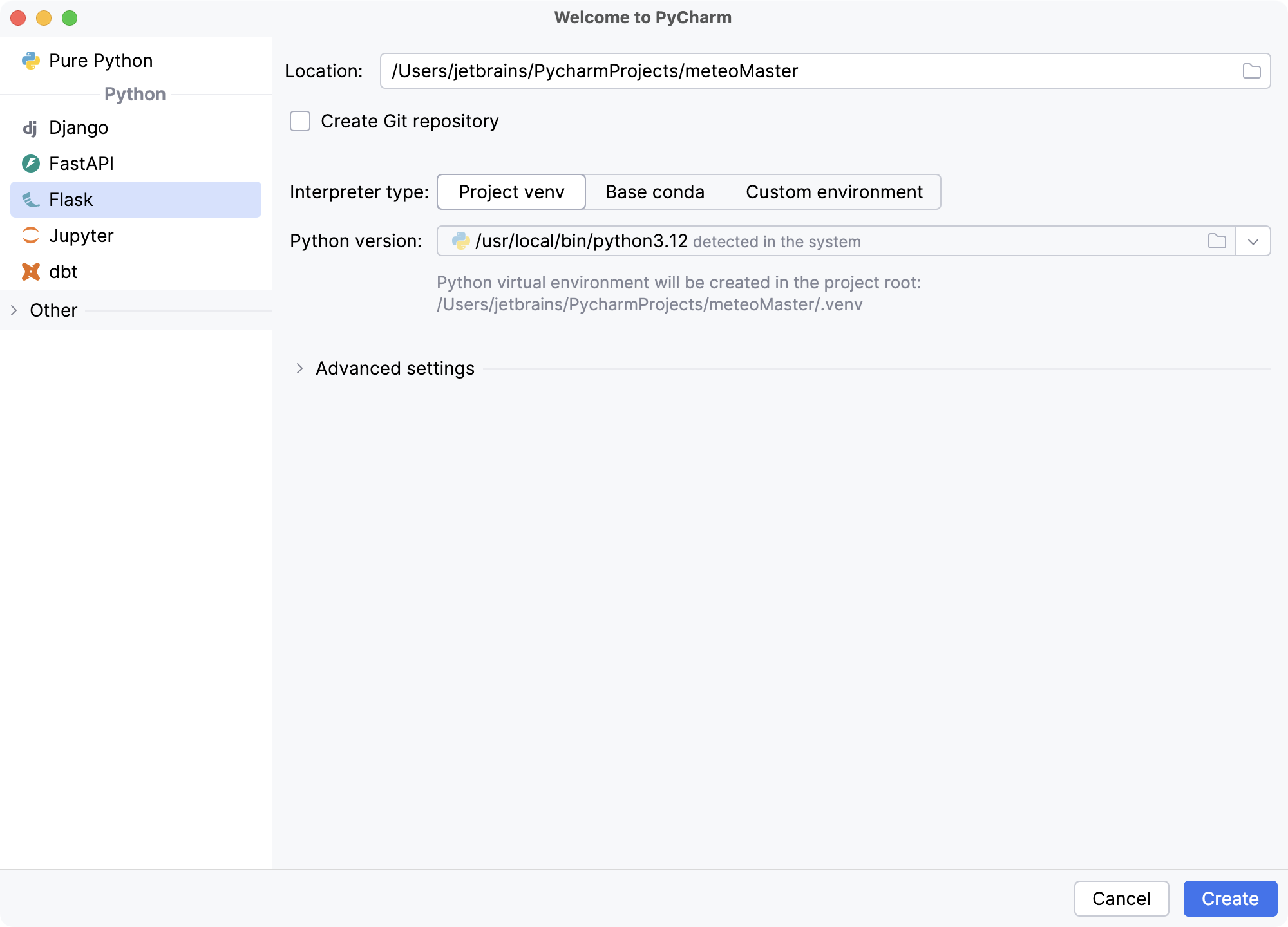 Creating Web Applications with Flask | PyCharm Documentation
