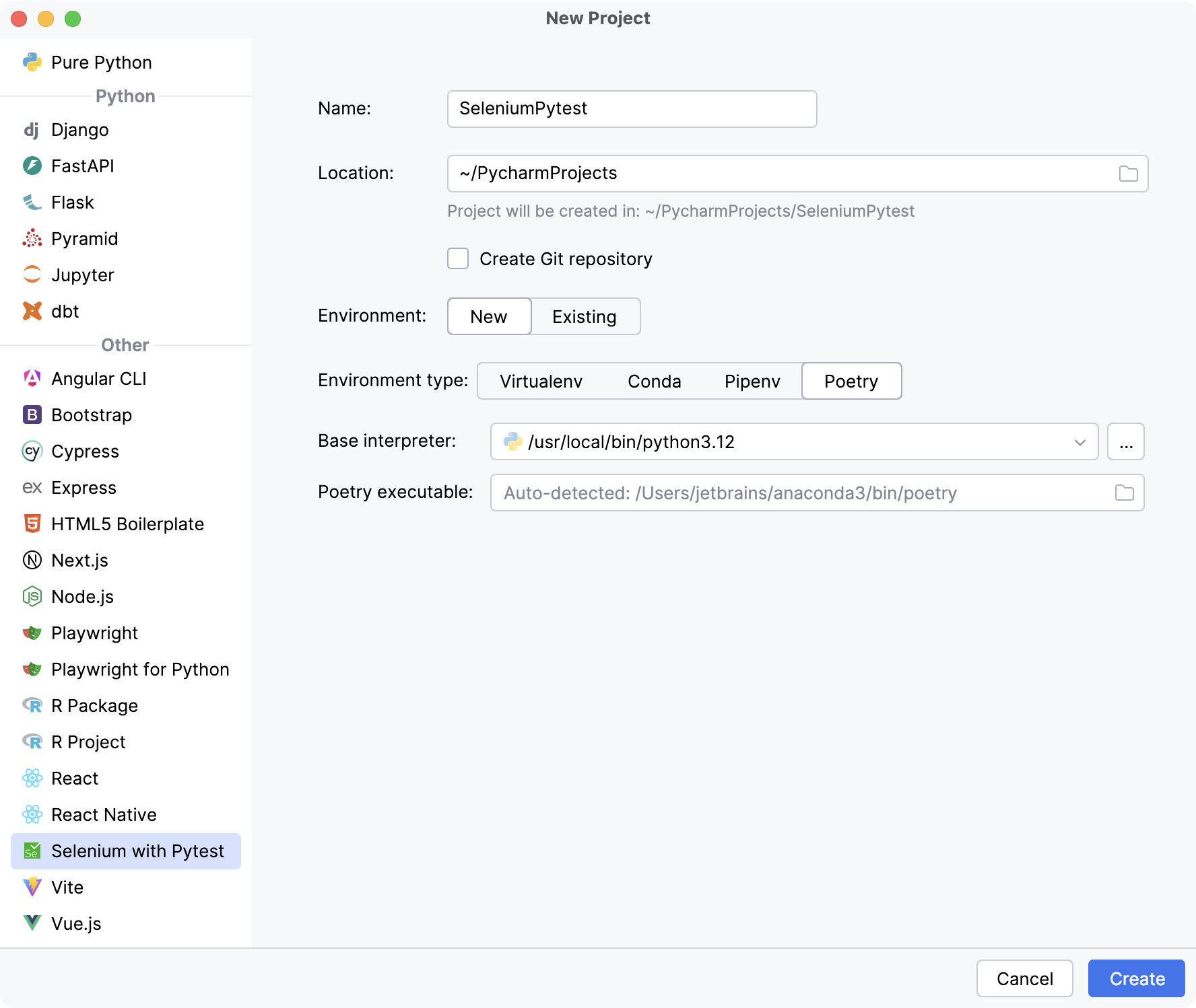 Selenium | PyCharm 文档