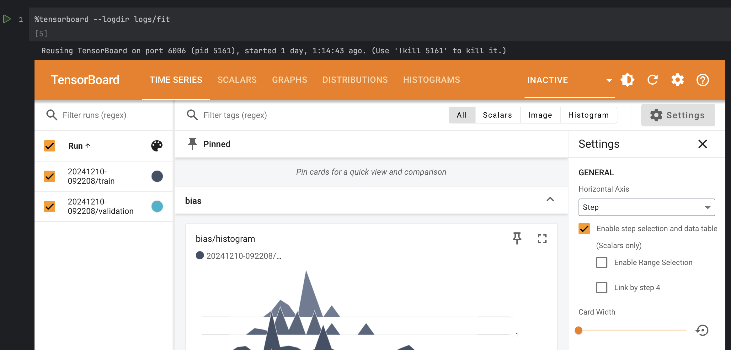 TensorBoard 支持 | PyCharm 文档