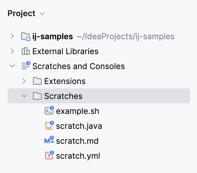 Scratch files | IntelliJ IDEA Documentation