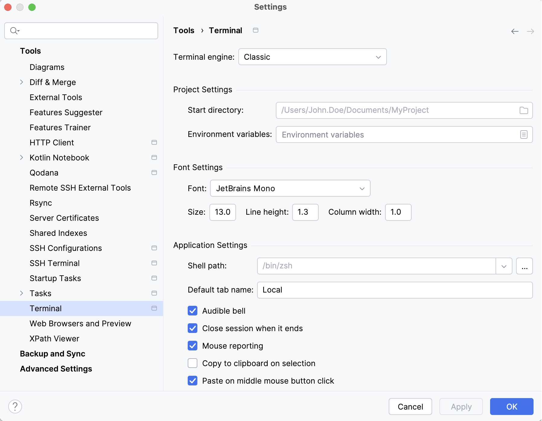 Terminal settings | IntelliJ IDEA Documentation Terminal settings | IntelliJ IDEA Documentation