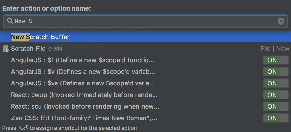 Scratch files | WebStorm Documentation