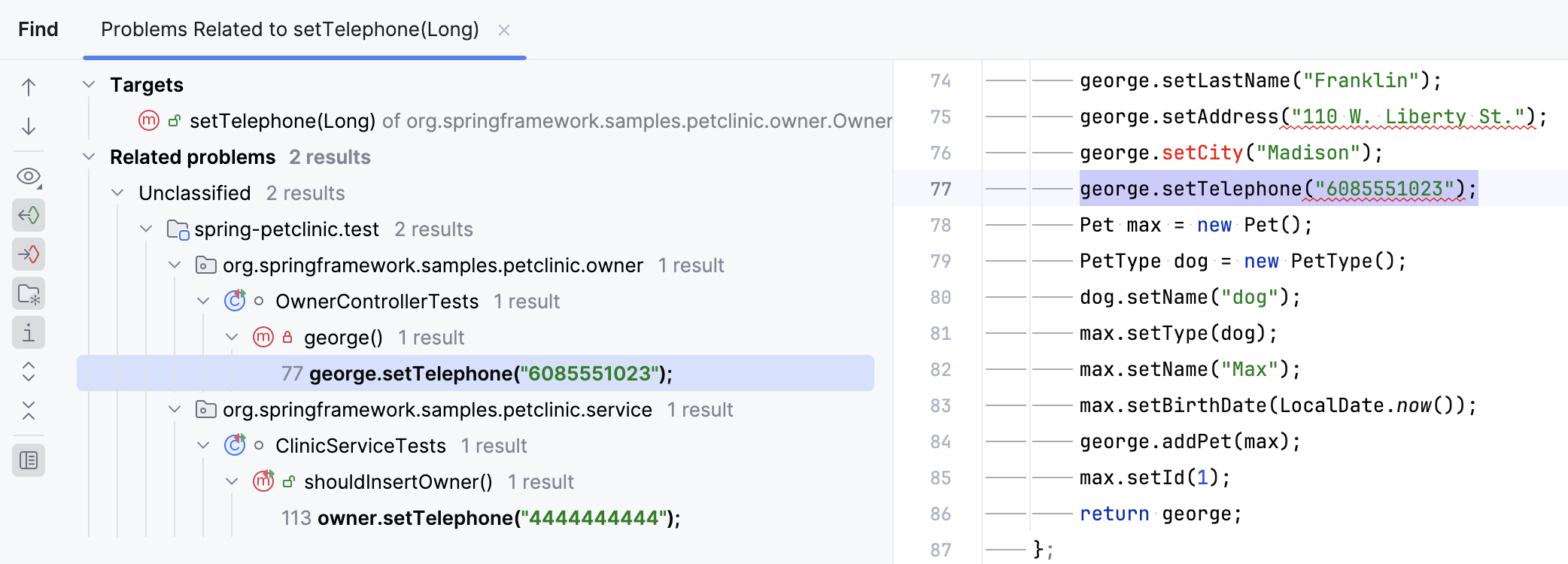 Search for usages | IntelliJ IDEA Documentation