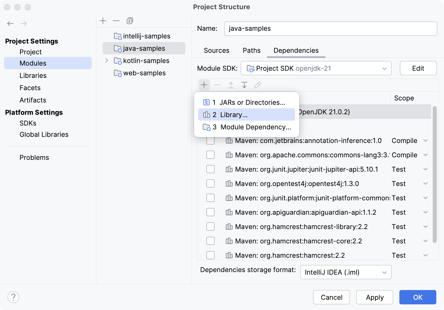 Libraries | IntelliJ IDEA Documentation