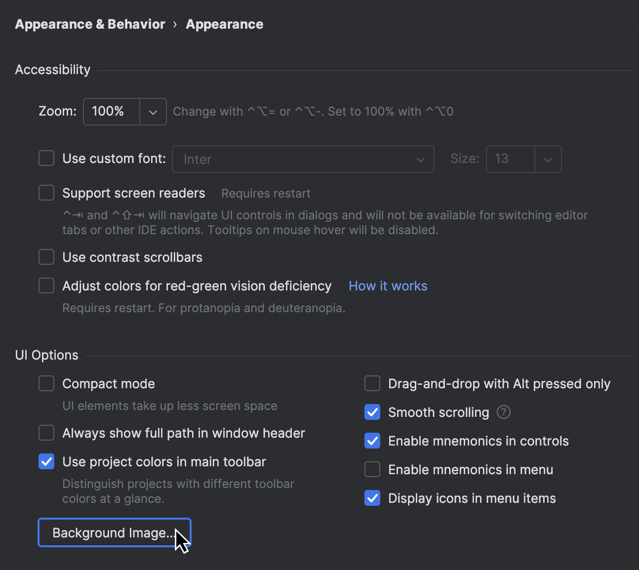 Background image | IntelliJ IDEA Documentation