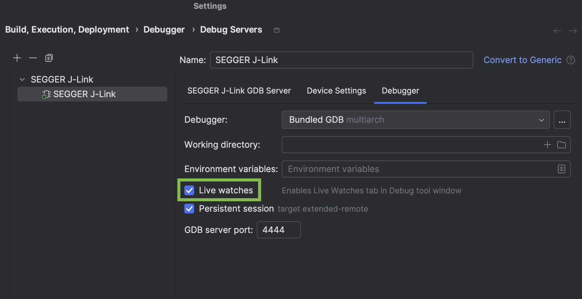 Live watches | CLion Documentation