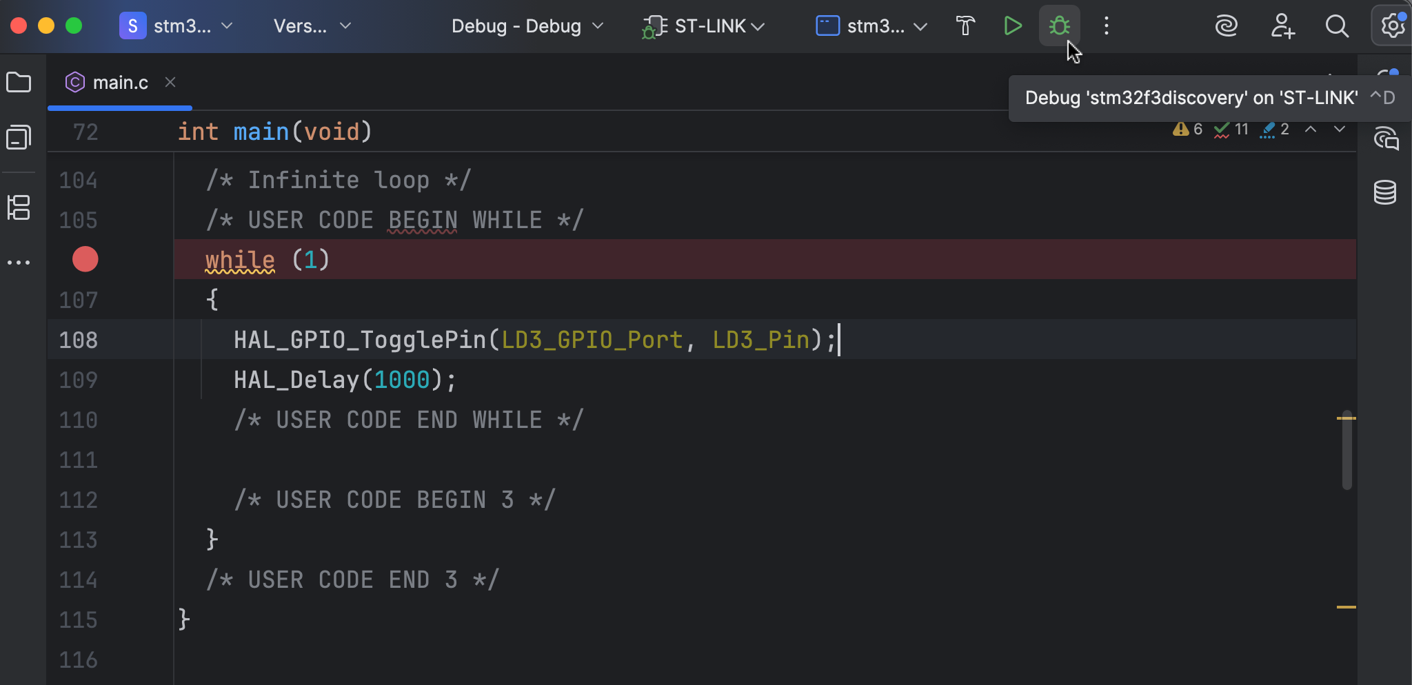STM32CubeMX 项目 | CLion 文档