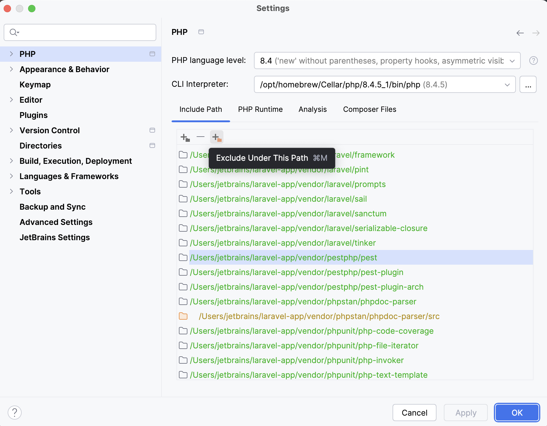 Configure include paths | PhpStorm Documentation