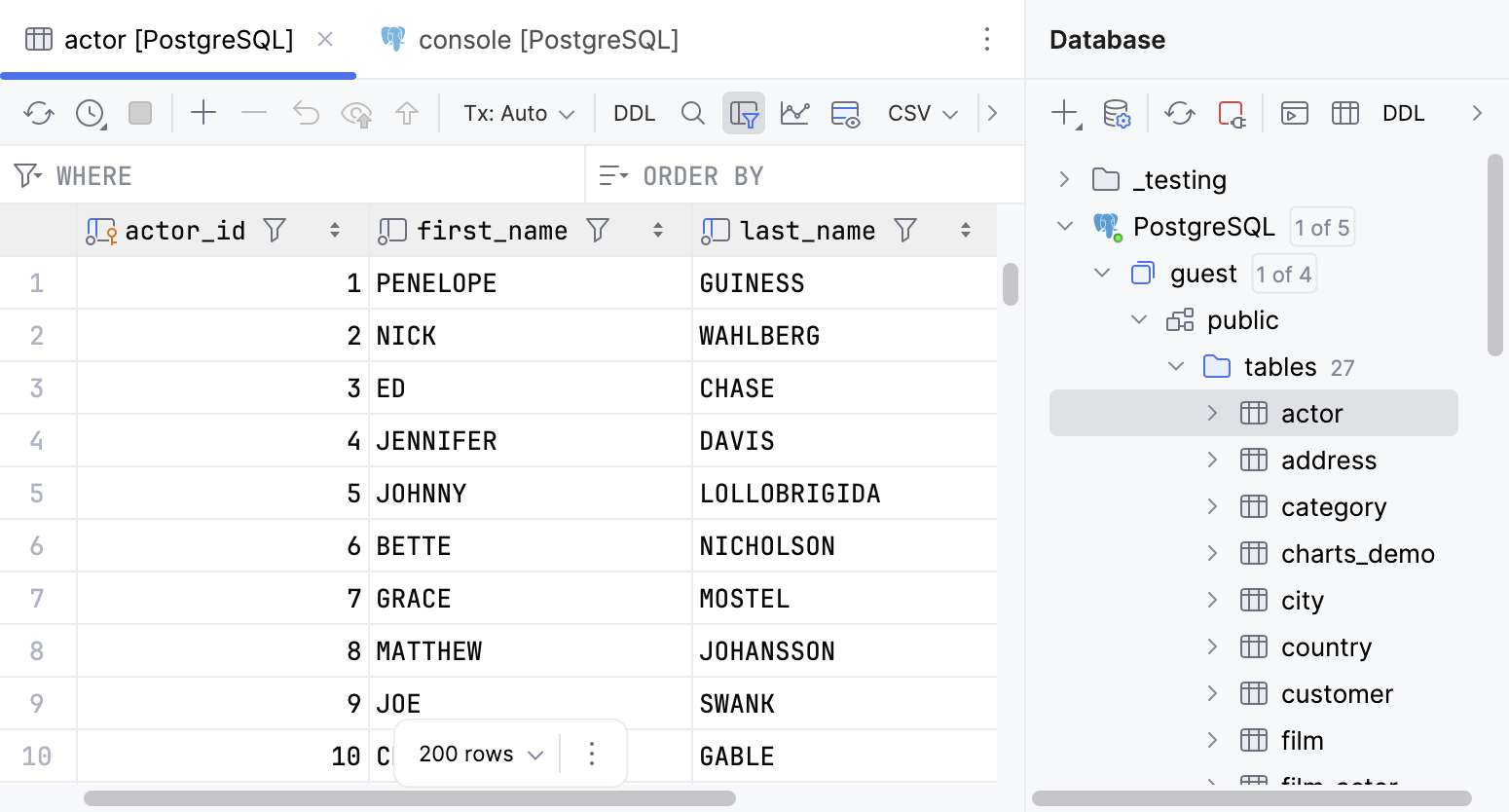 Data editor and viewer | IntelliJ IDEA Documentation