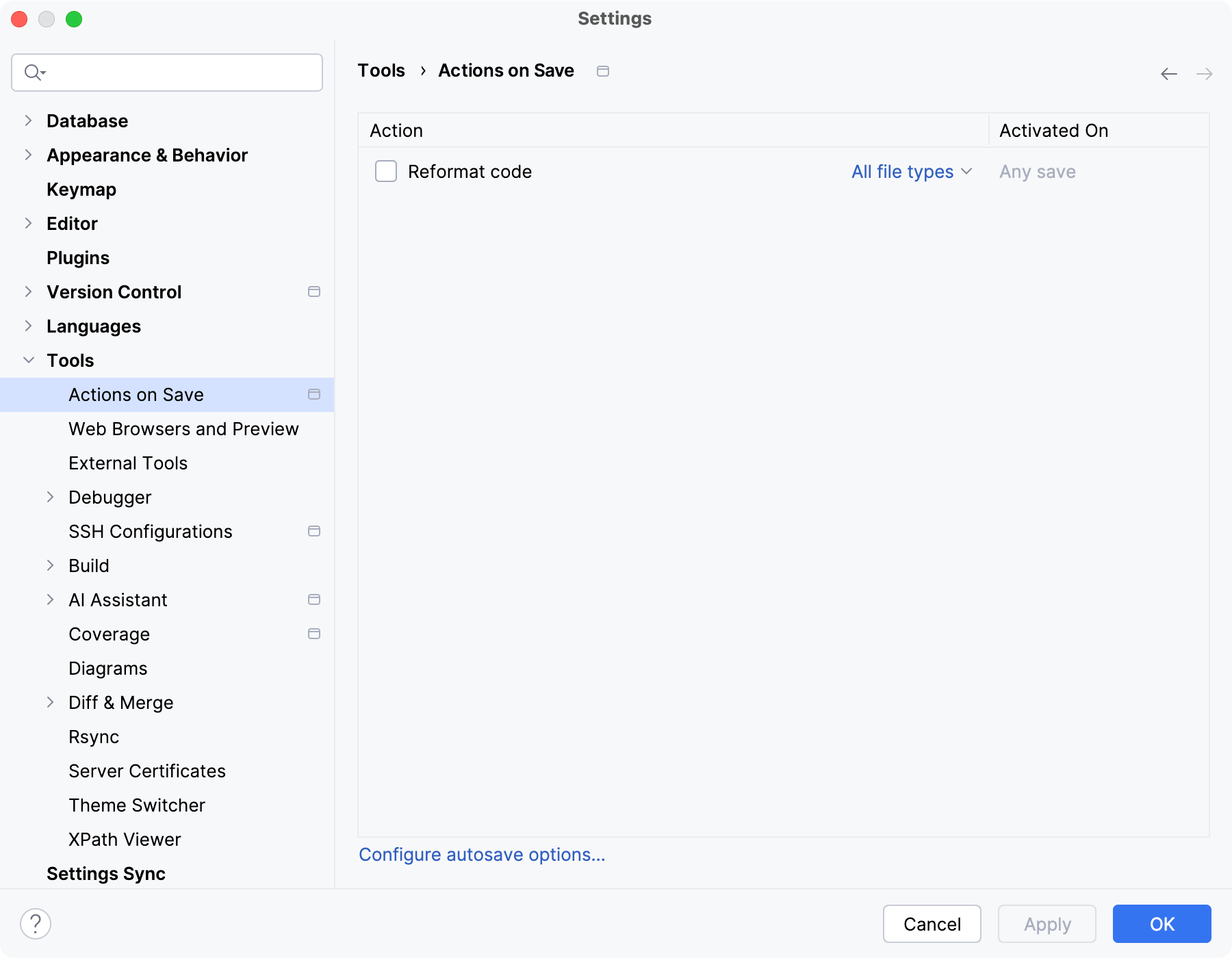 Save and revert changes | DataGrip Documentation