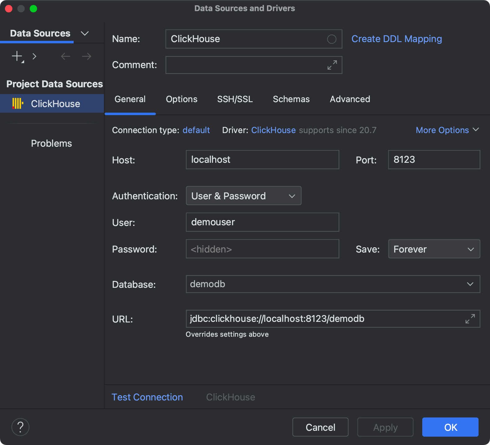 ClickHouse | DataGrip Documentation