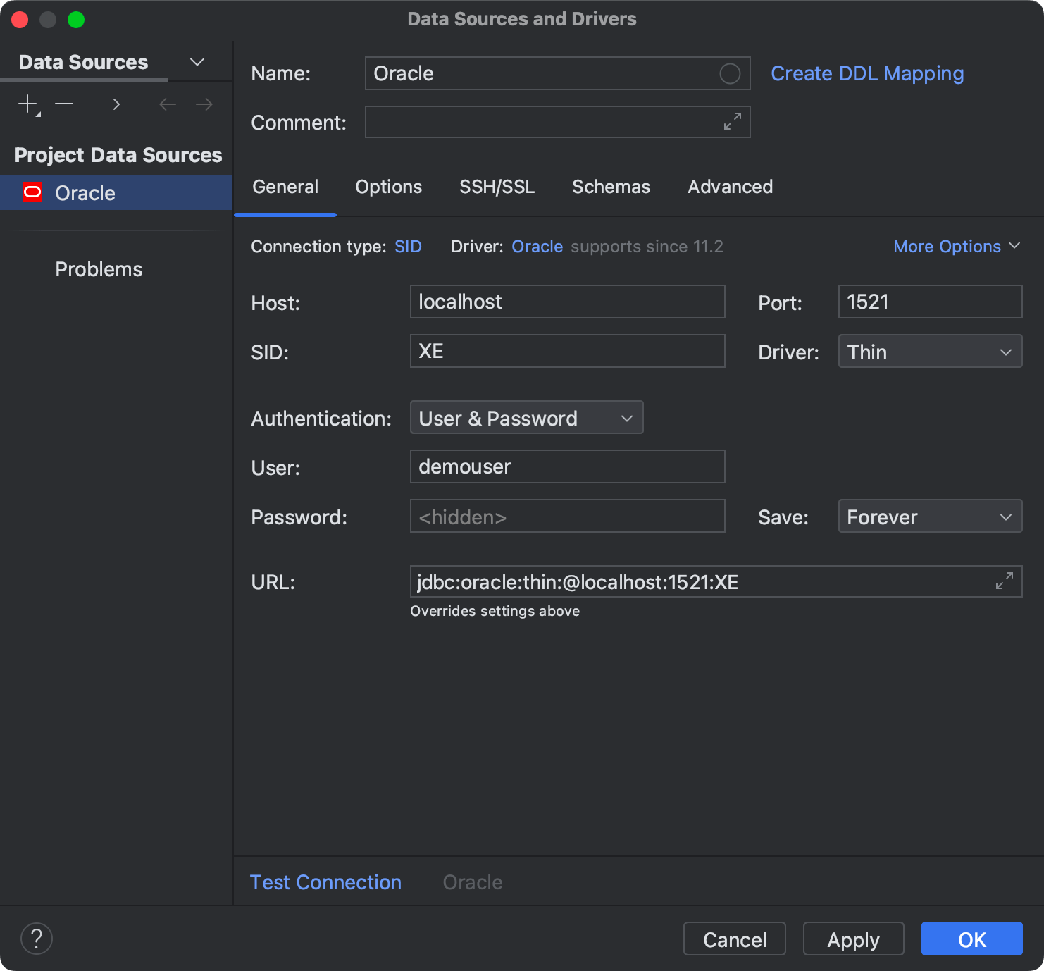 Oracle | DataGrip Documentation