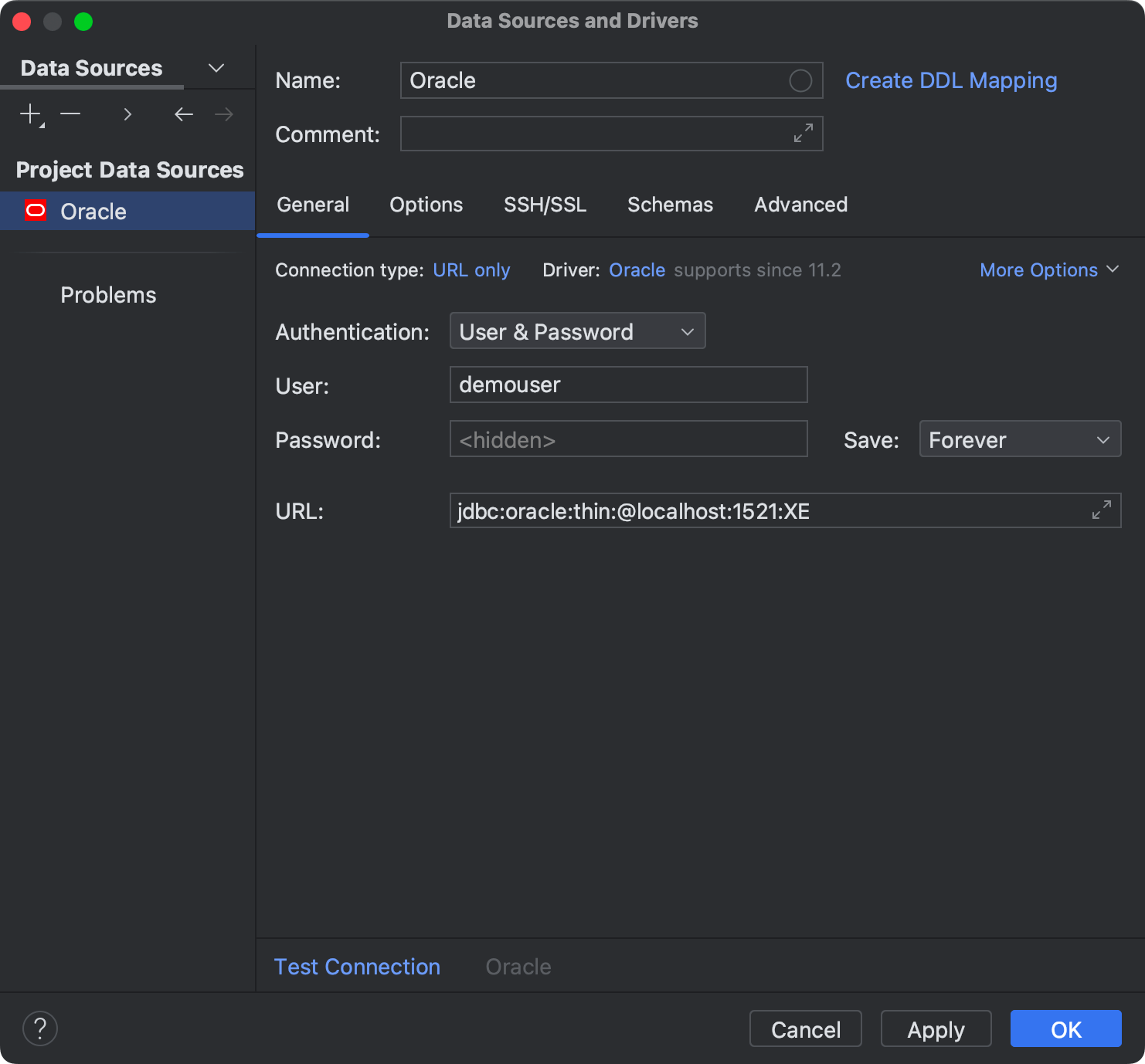 Oracle | DataGrip Documentation