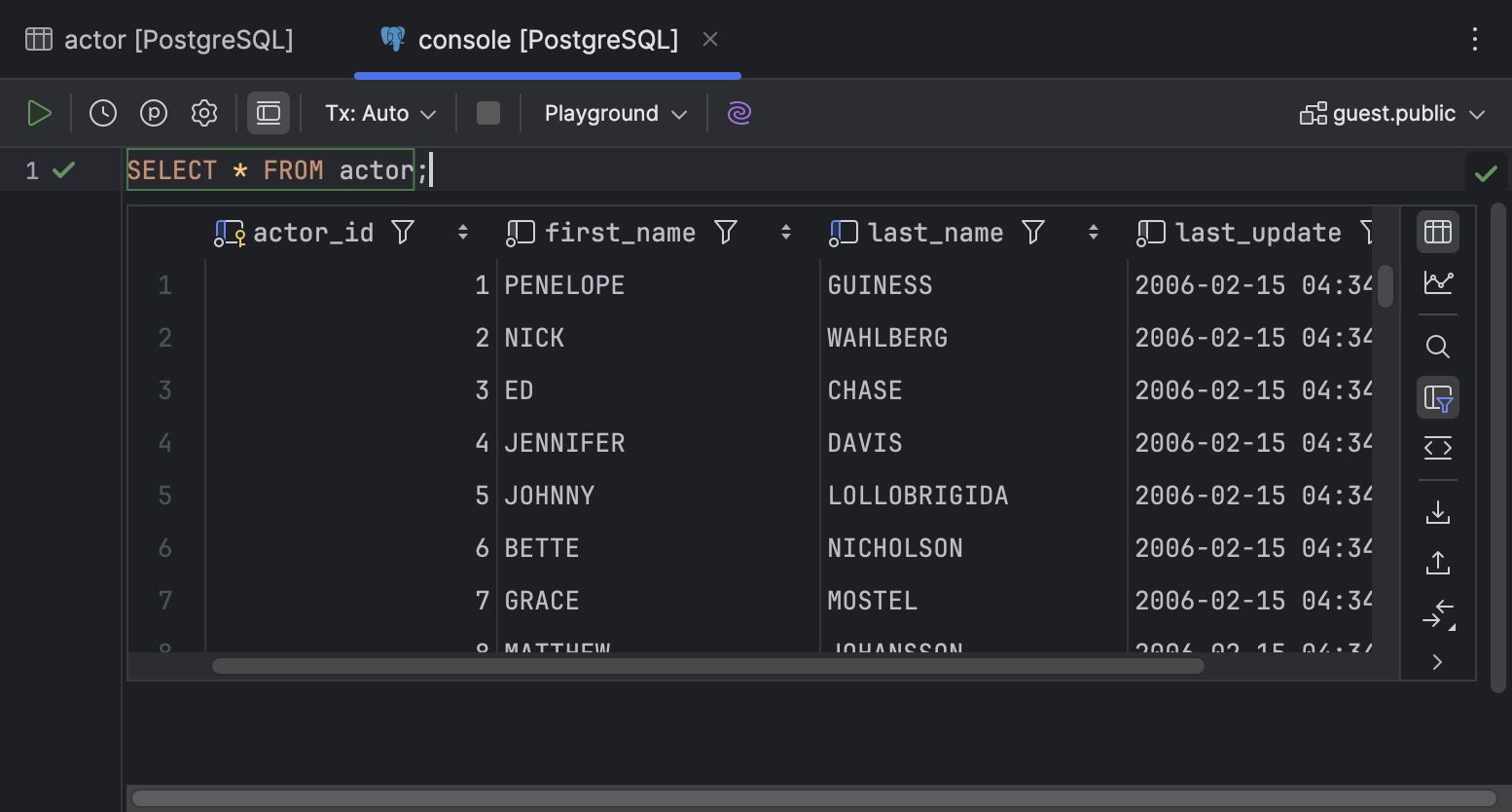 Data editor and viewer | DataGrip Documentation