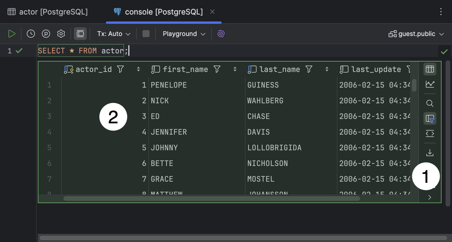 Data editor and viewer | DataGrip Documentation