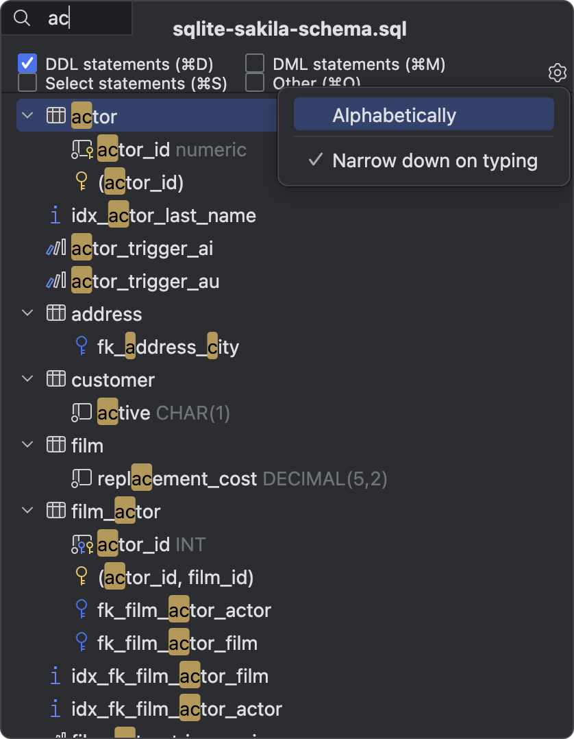 Navigation | DataGrip Documentation