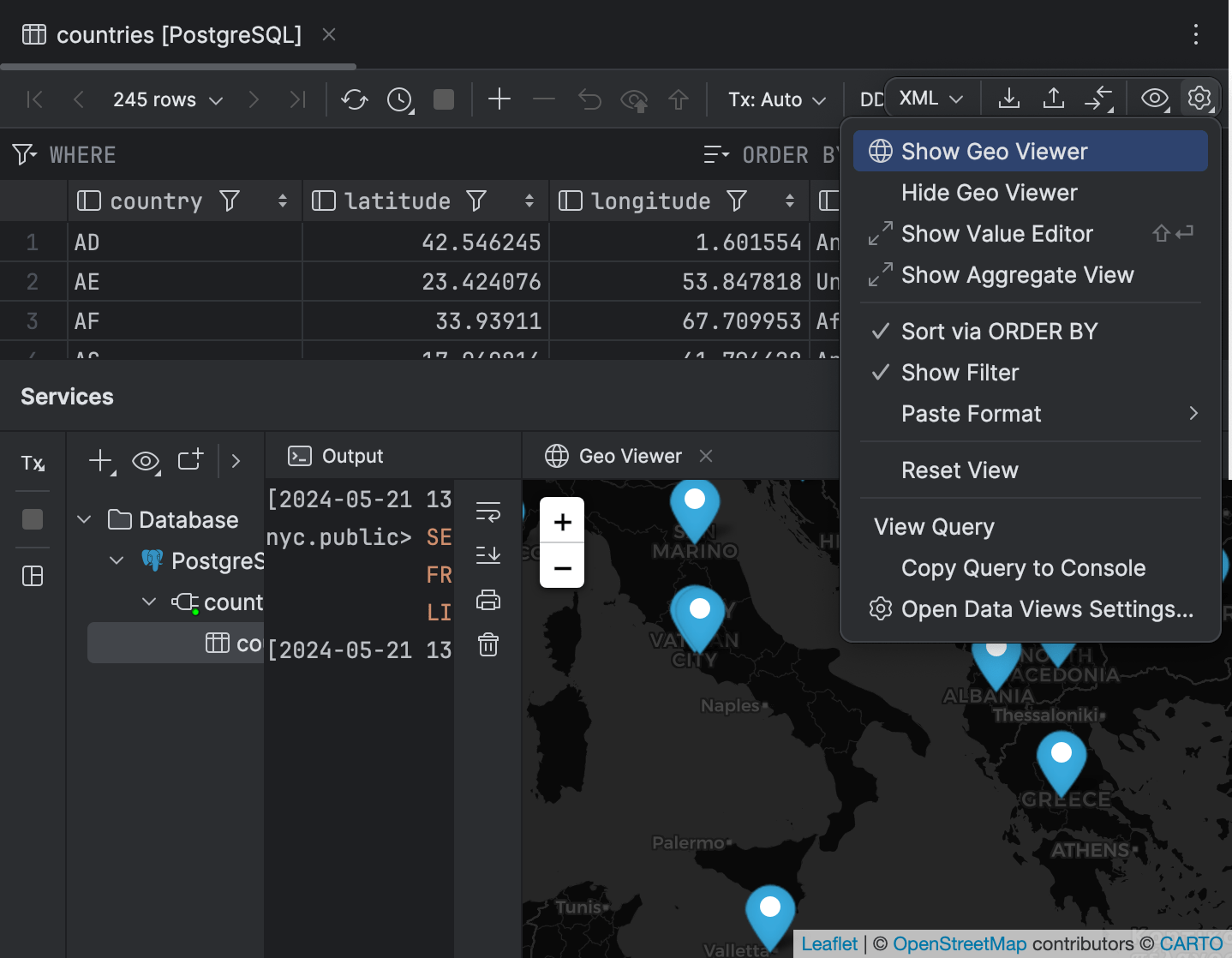 View data | DataGrip Documentation