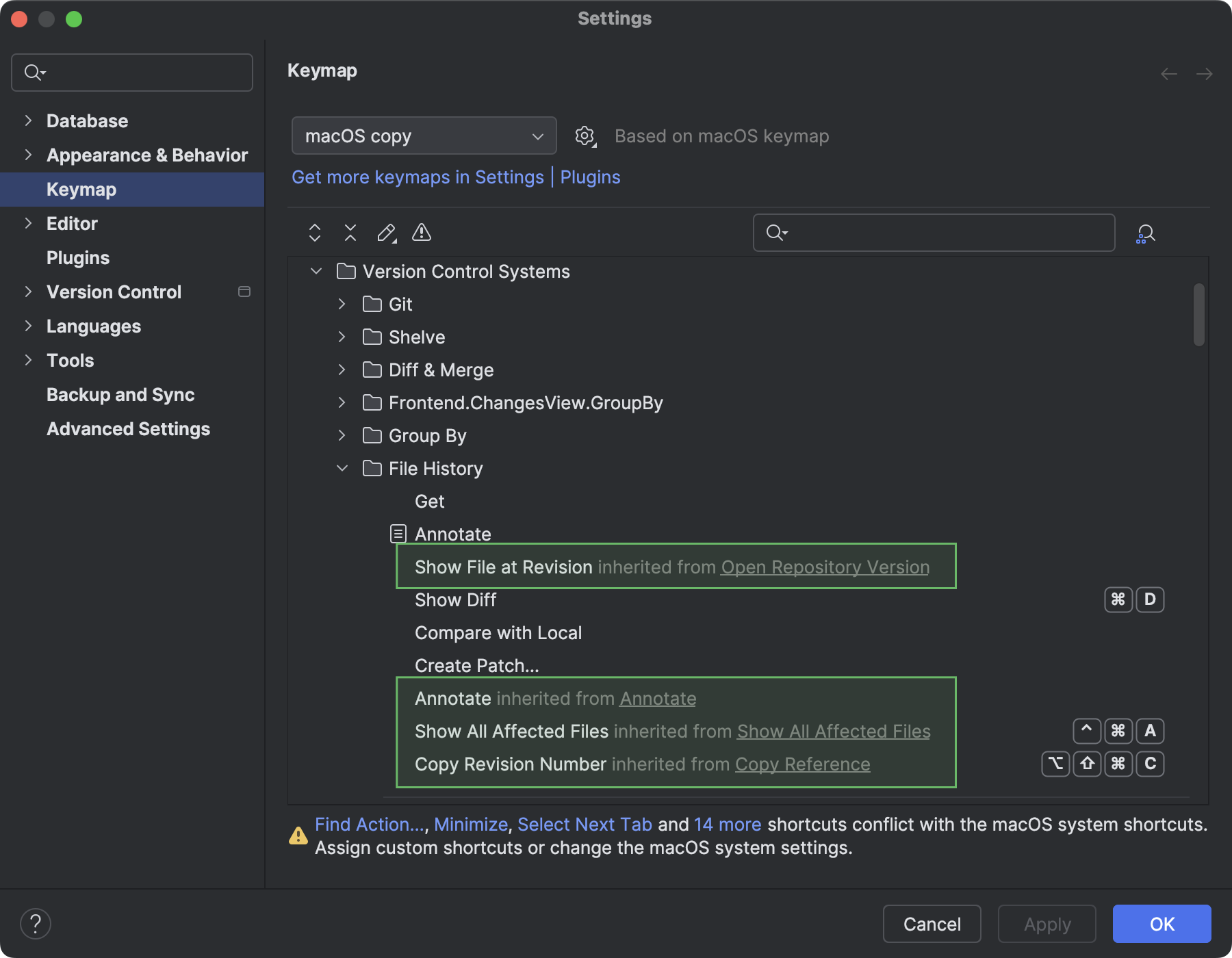 Configure keyboard shortcuts | DataGrip Documentation