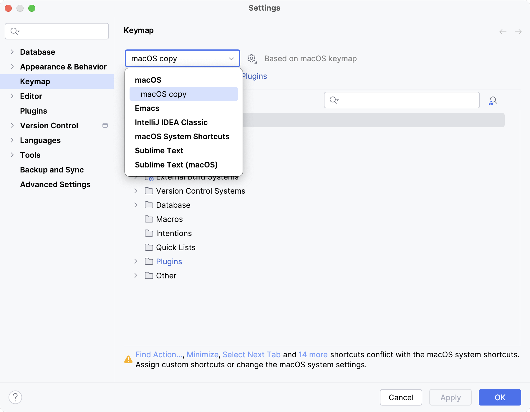 Configure keyboard shortcuts | DataGrip Documentation