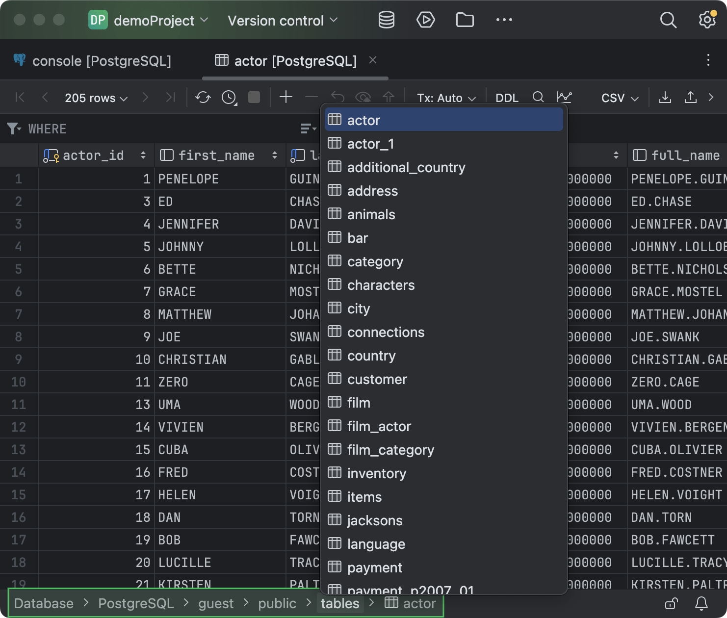 User interface | DataGrip Documentation