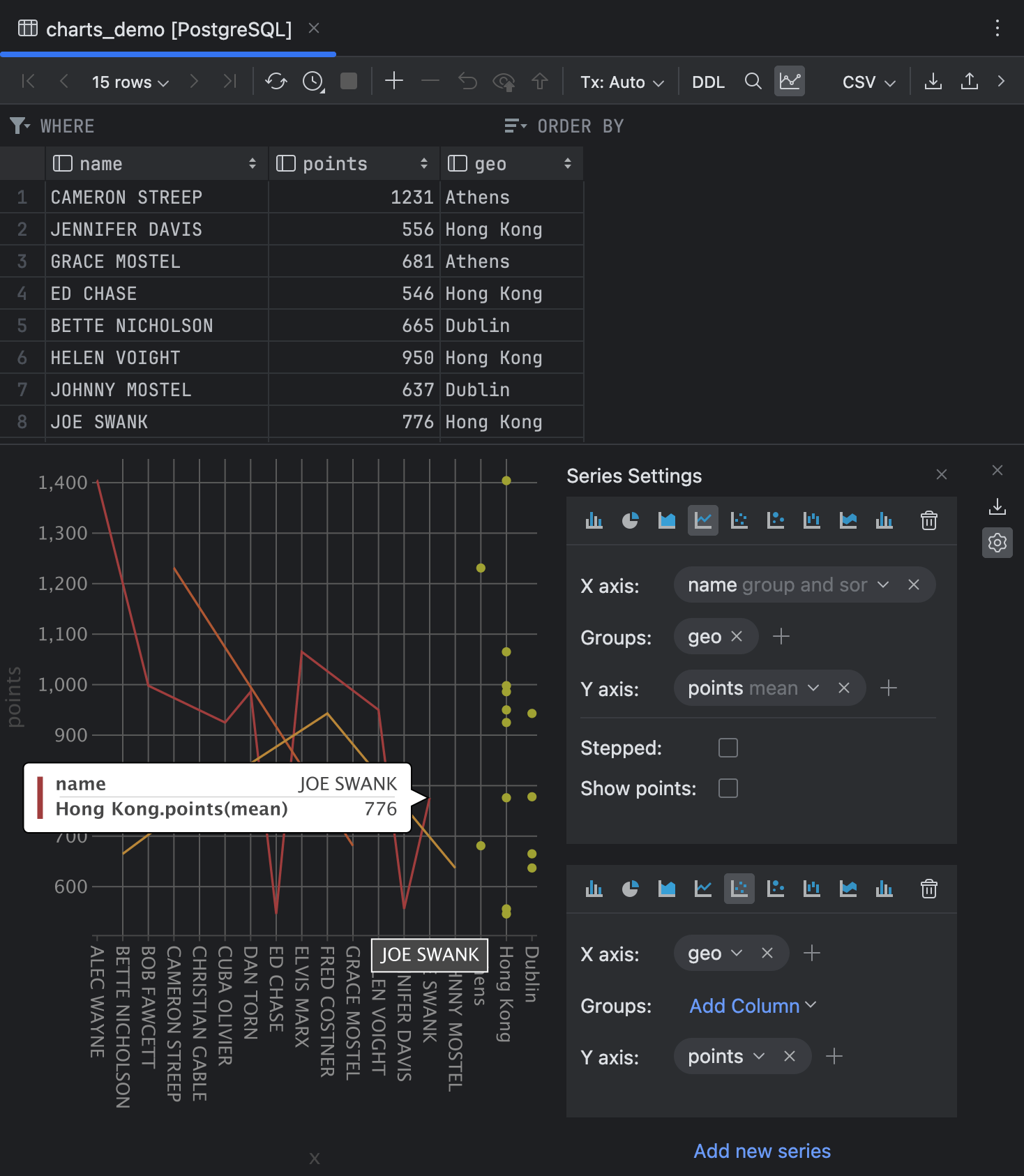 View data | DataGrip Documentation