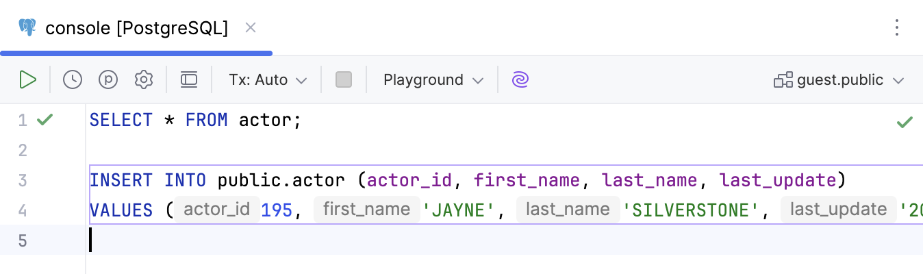 Query consoles | DataGrip Documentation