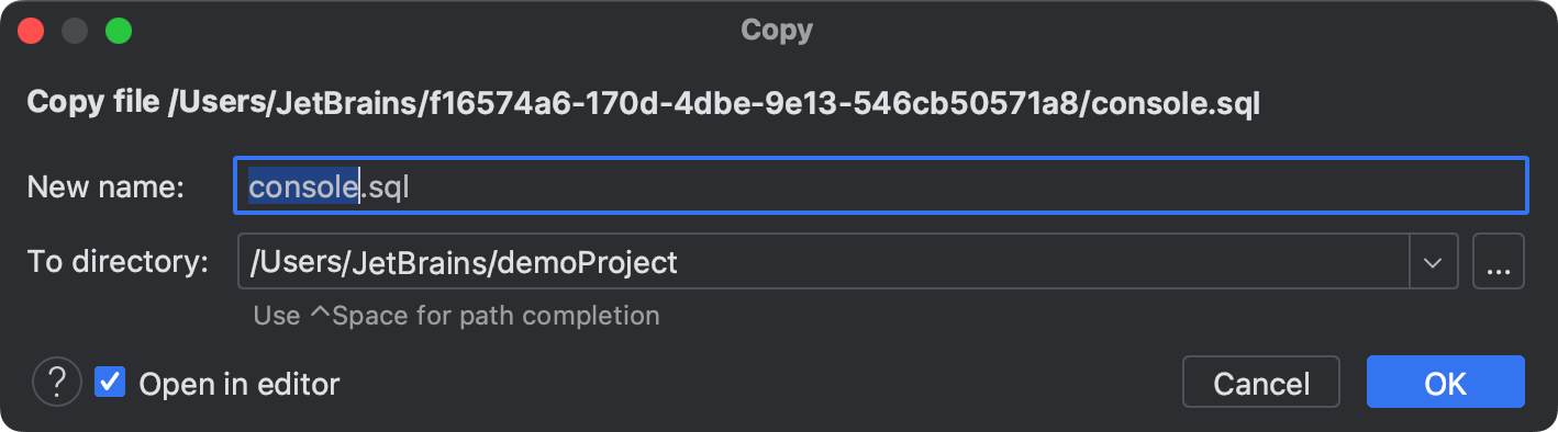 Query consoles | DataGrip Documentation