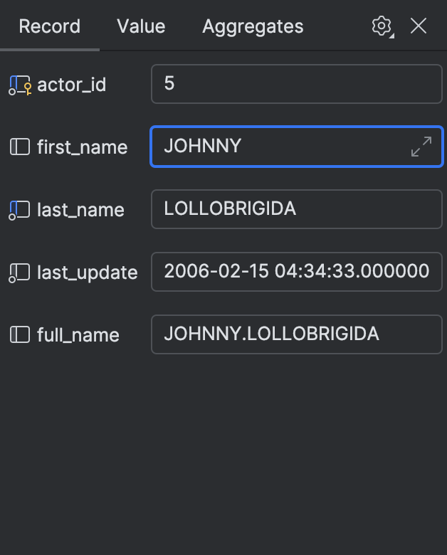 View data | DataGrip Documentation