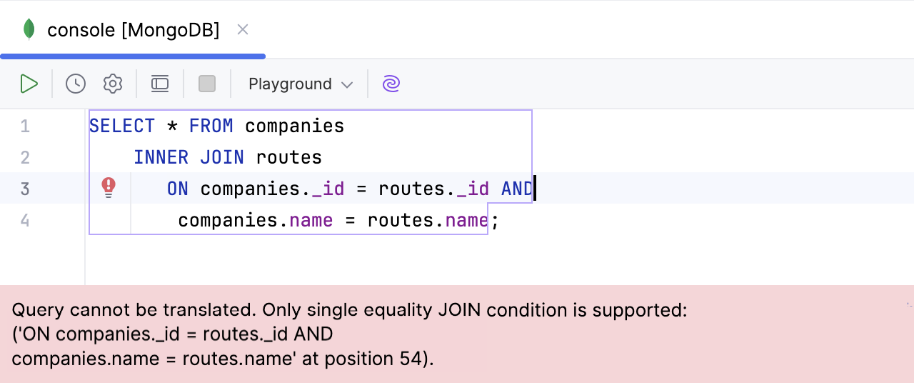 SQL for MongoDB | CLion Documentation