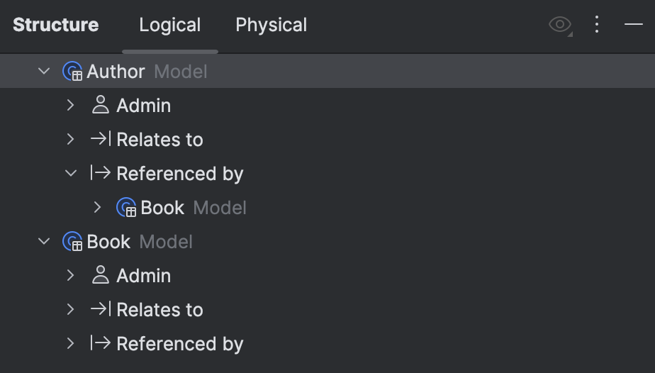 Django Logical Structure | PyCharm Documentation