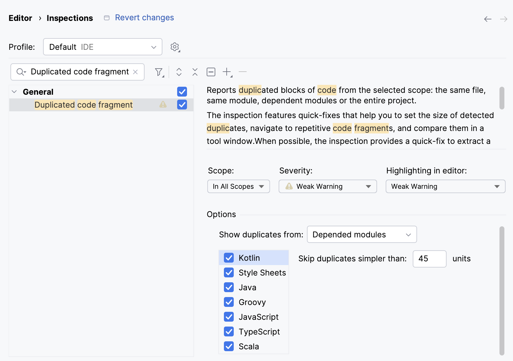 Analyze duplicates | IntelliJ IDEA Documentation