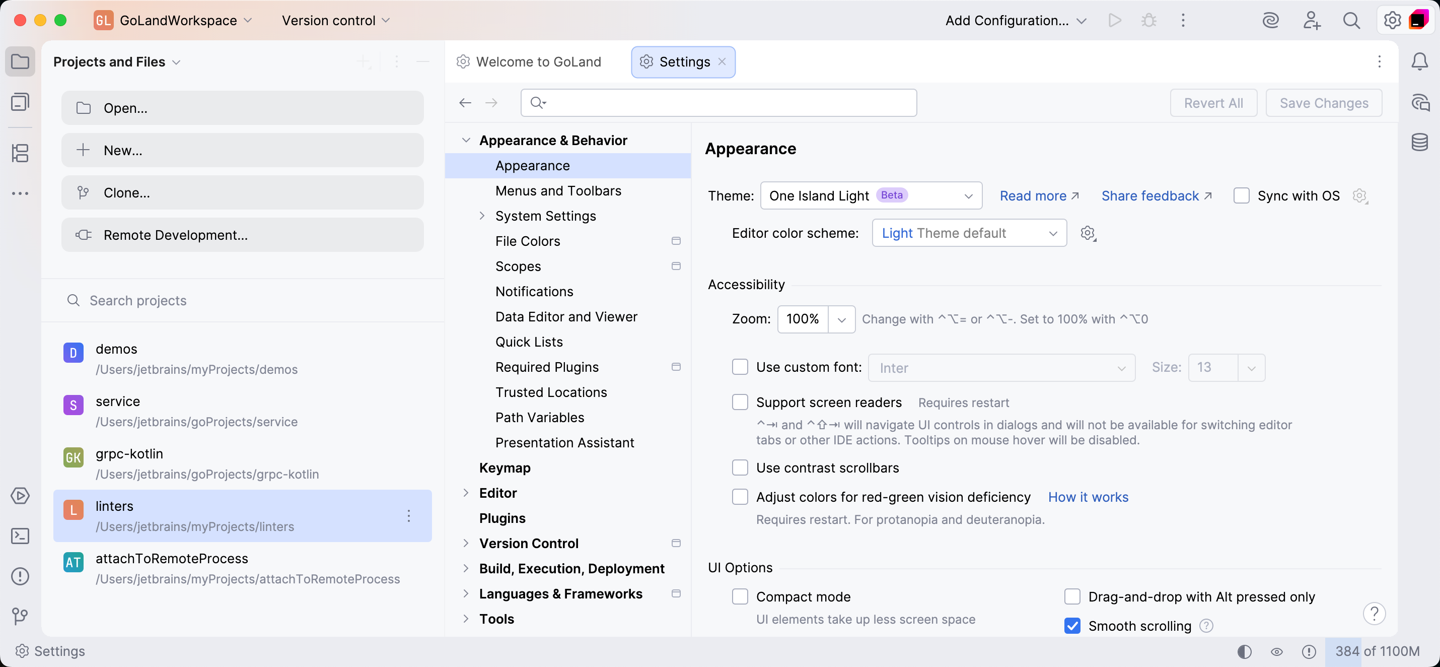 Run GoLand for the first time | GoLand Documentation