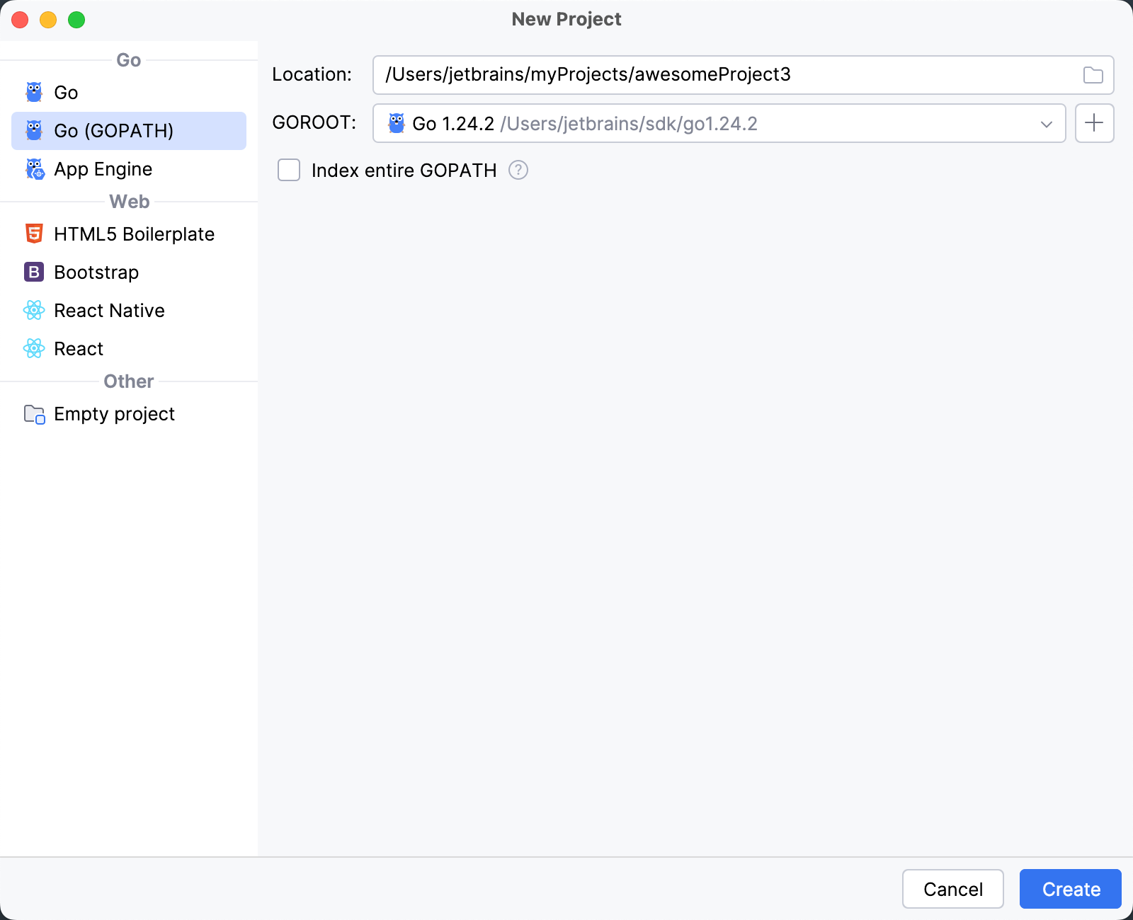 Go (GOPATH) | GoLand Documentation