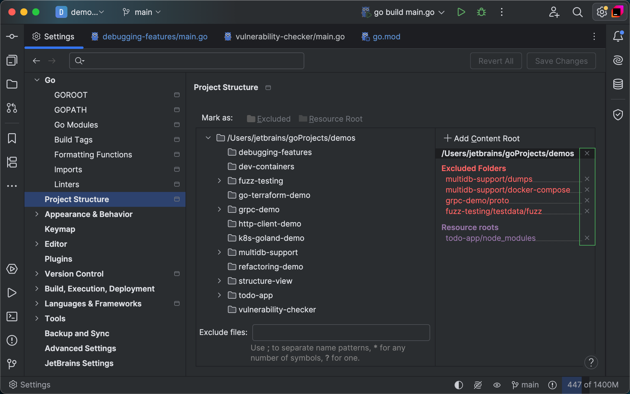 Configuring content roots | GoLand Documentation