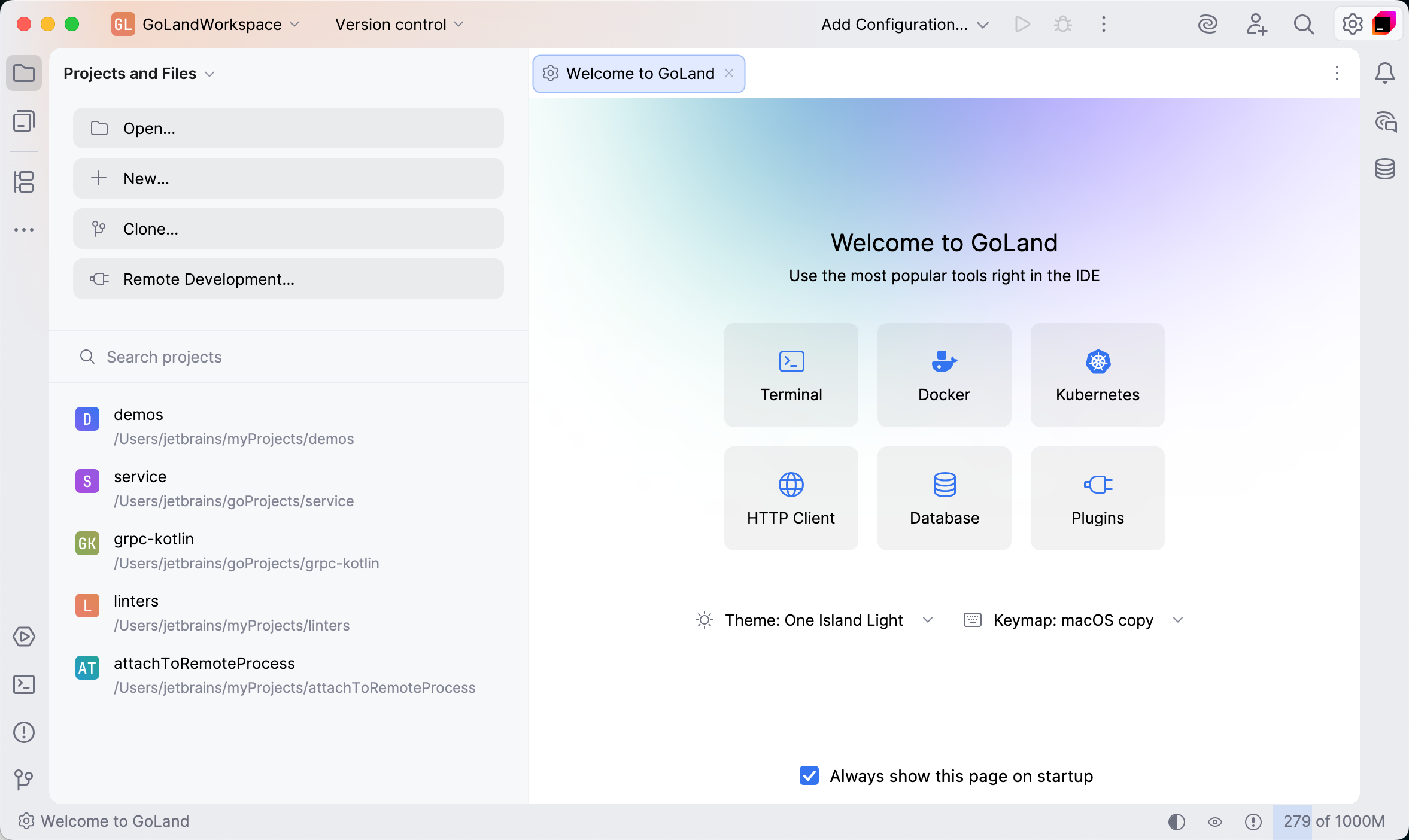 Run GoLand for the first time | GoLand Documentation