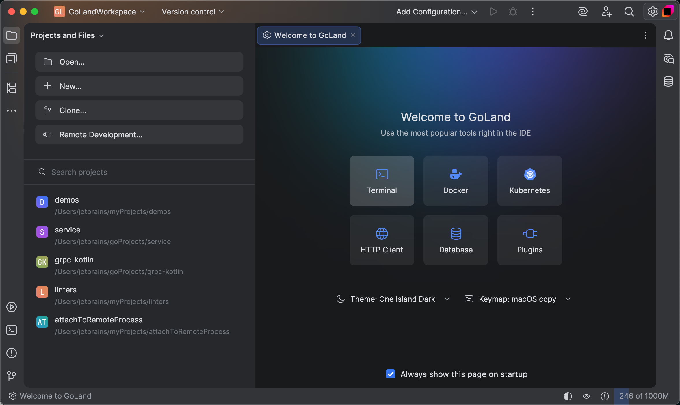 Run GoLand for the first time | GoLand Documentation