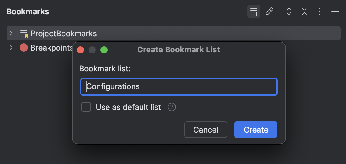 Bookmarks | IntelliJ IDEA Documentation