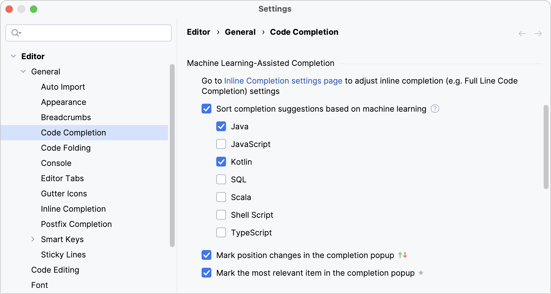 Code completion | IntelliJ IDEA Documentation