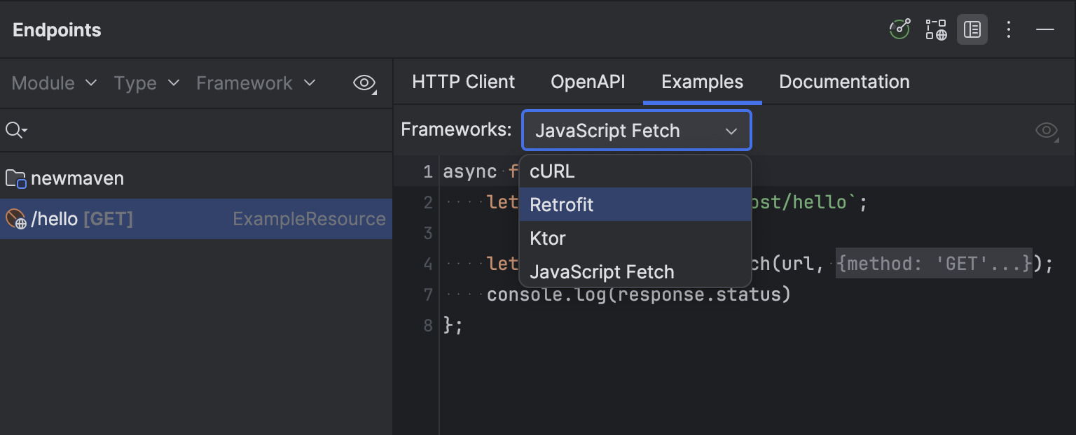 Endpoints tool window | IntelliJ IDEA Documentation