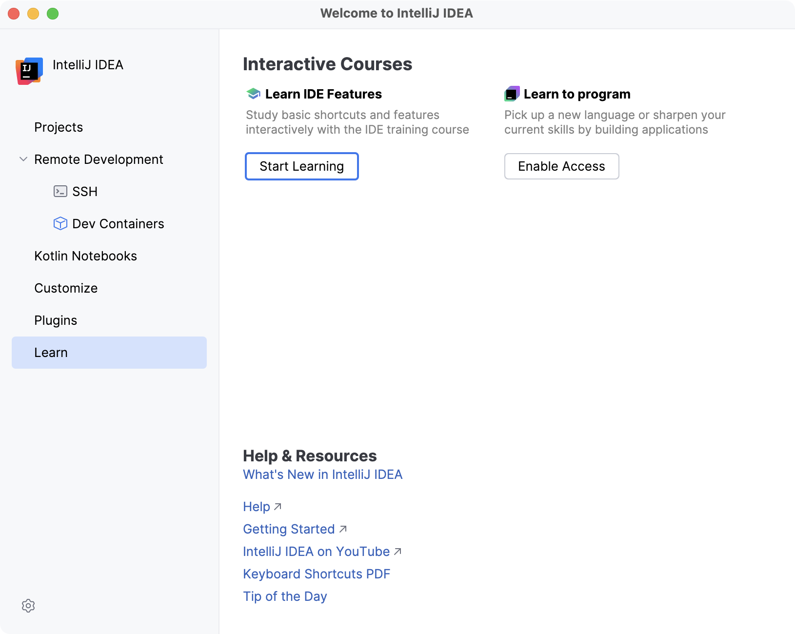 Run IntelliJ IDEA for the first time | IntelliJ IDEA Documentation